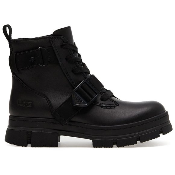 UGG | Shoes | Nib Ugg Womens Ashton Leather Moto Combat Boots Black ...